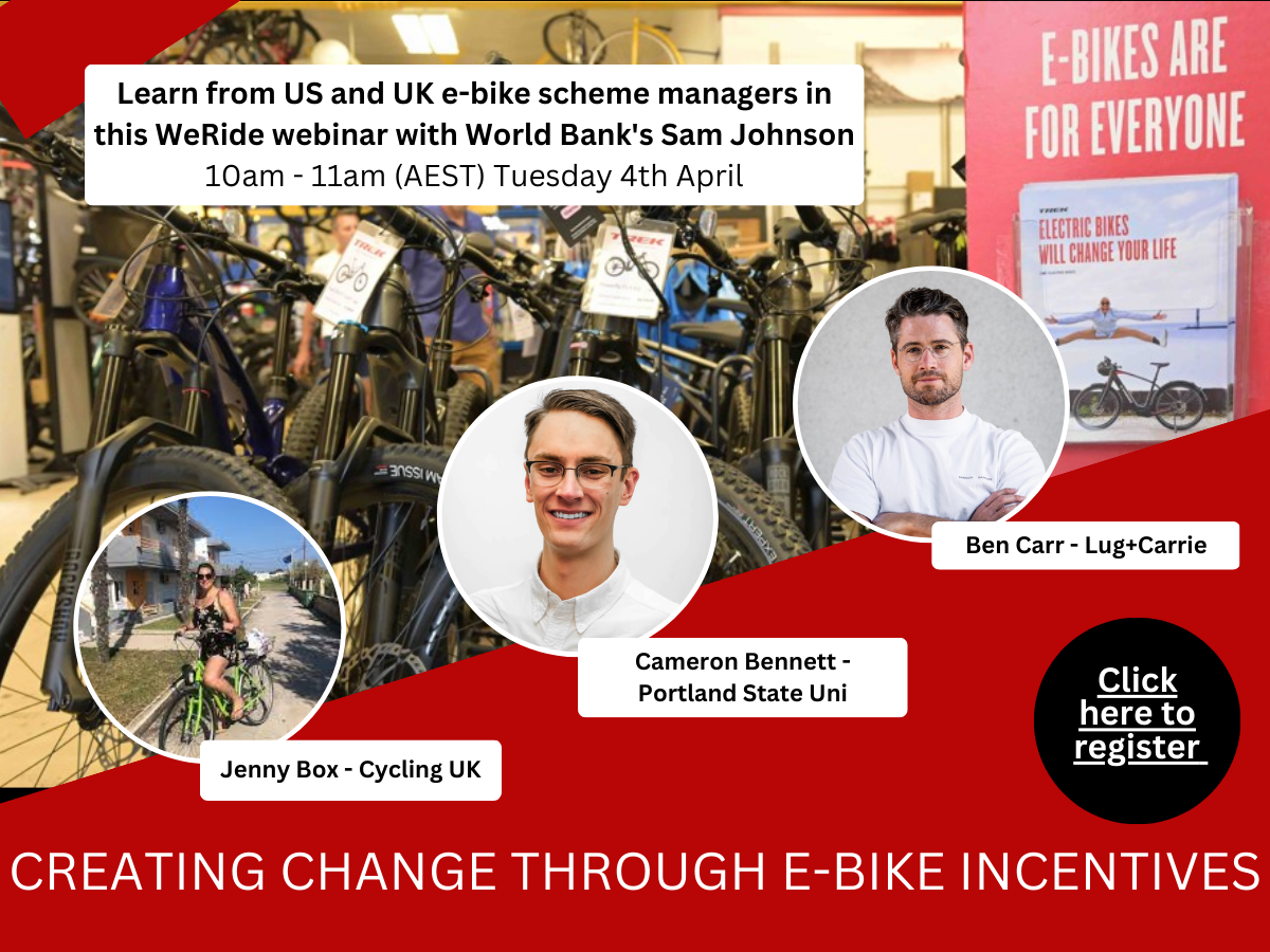 Creating change through e-bike incentives | We Ride Australia